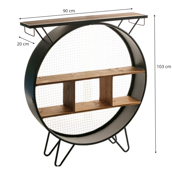 Ronde wandkast kopen? Zesso - Baytex Wandkast Wandrek Amparo