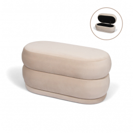 Poef Catania Beige | Milton & Oldbrook